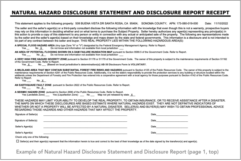 Natural Hazard Report: Disclosure Mandates When Selling A Home